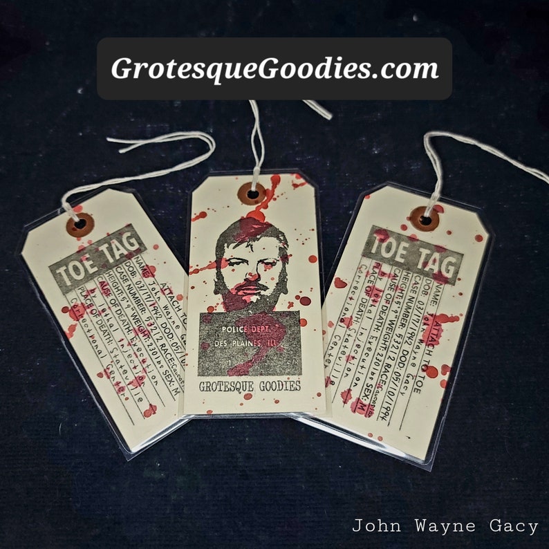 John Wayne Gacy Toe Tag Bookmark - Etsy