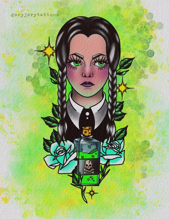 Wednesday Addams Tattoo