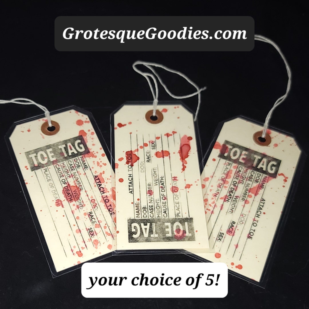 Bundle of 5: Toe Tag Bookmarks - Etsy