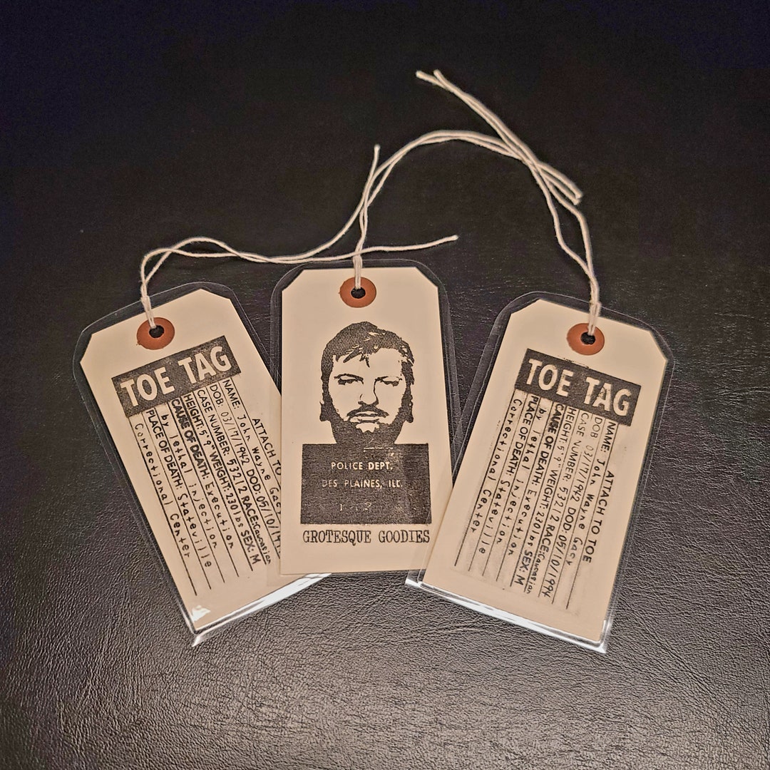 John Wayne Gacy Toe Tag Bookmark - Etsy