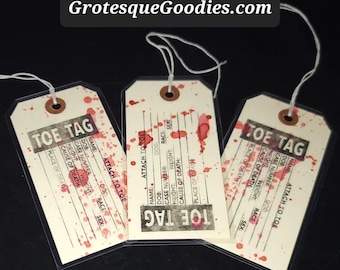 10 Blank Toe Tags / Mortuary Cards - Etsy
