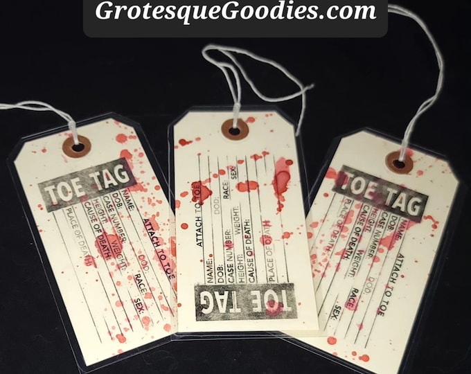 10 Blank Toe Tags / Mortuary Cards - Etsy