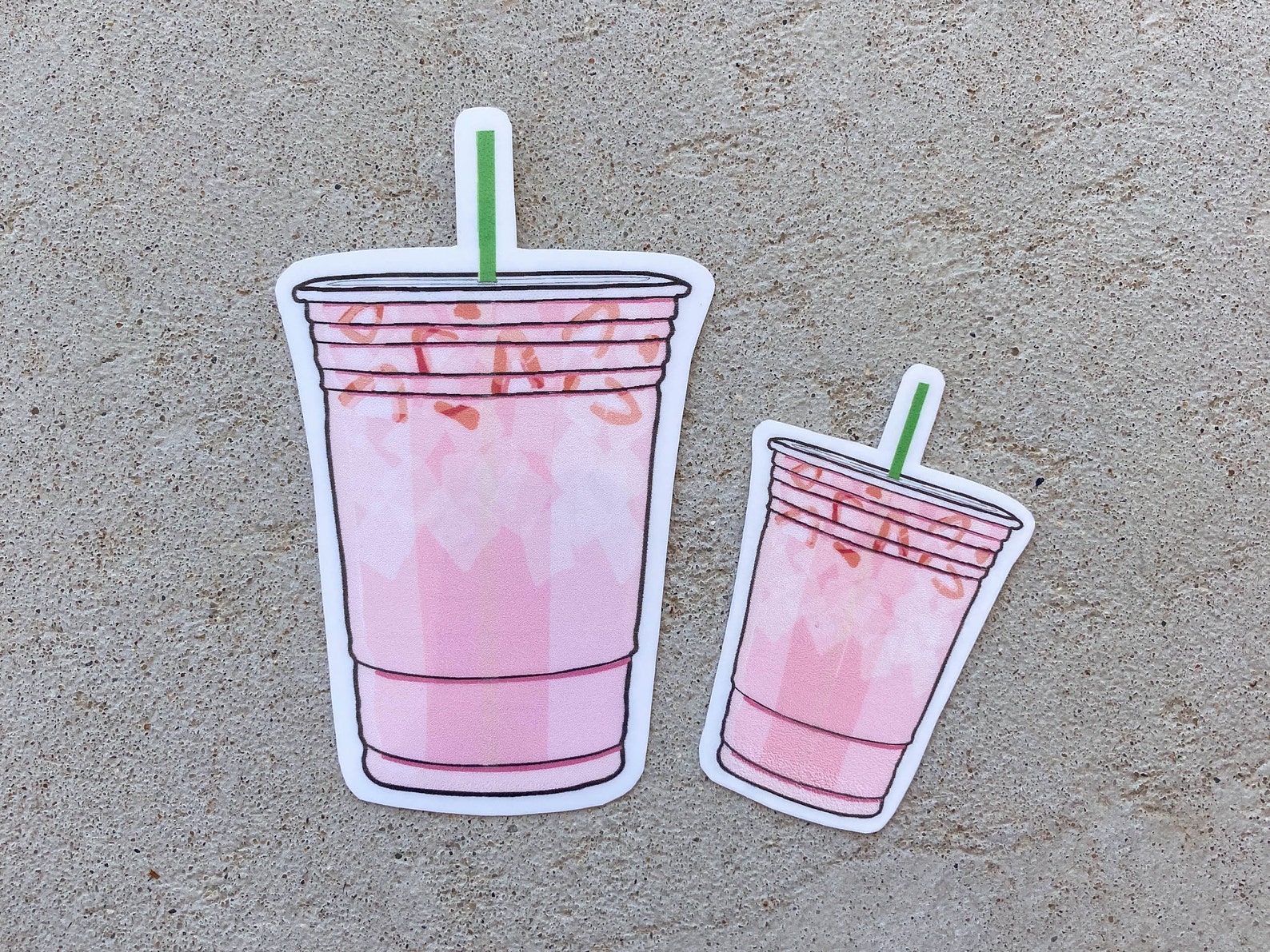 Pink Drink Sticker, Water Bottle Sticker, Waterproof Sticker, Laptop ...