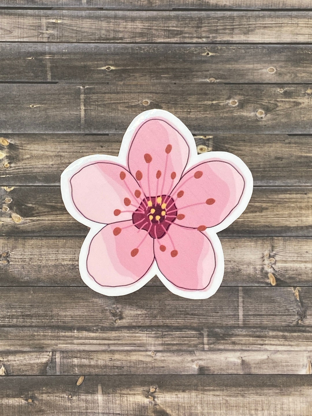 Cherry Blossom Sticker, Flower Sticker, Waterproof Sticker, Water ...