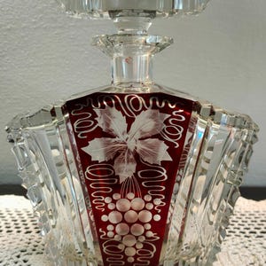 Rare Art Deco Crystal Decanter, Cut, Polished, Hand Made, Bohemia C ...