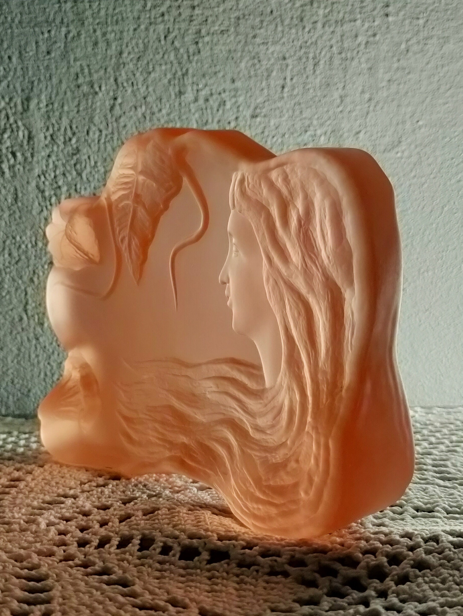 Rare Rosalin Art Deco Glass Relief - Etsy