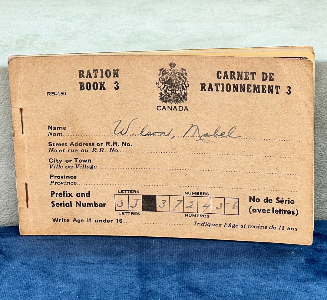 World War II Canadian Ration Booklet-still Containing Ration Coupons - Etsy