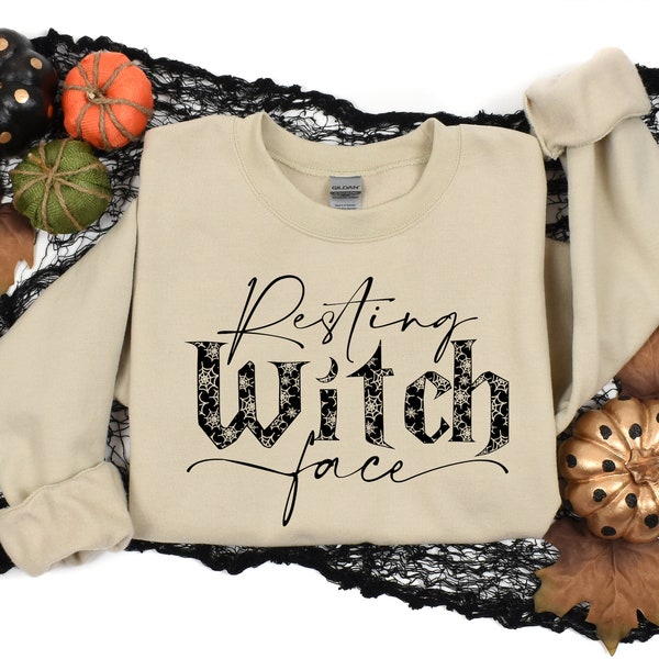 Resting Witch Face Svg - Etsy