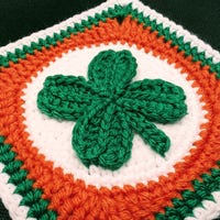 Crochet Shamrock Square, Crochet Square, Crochet Shamrock, Crochet ...
