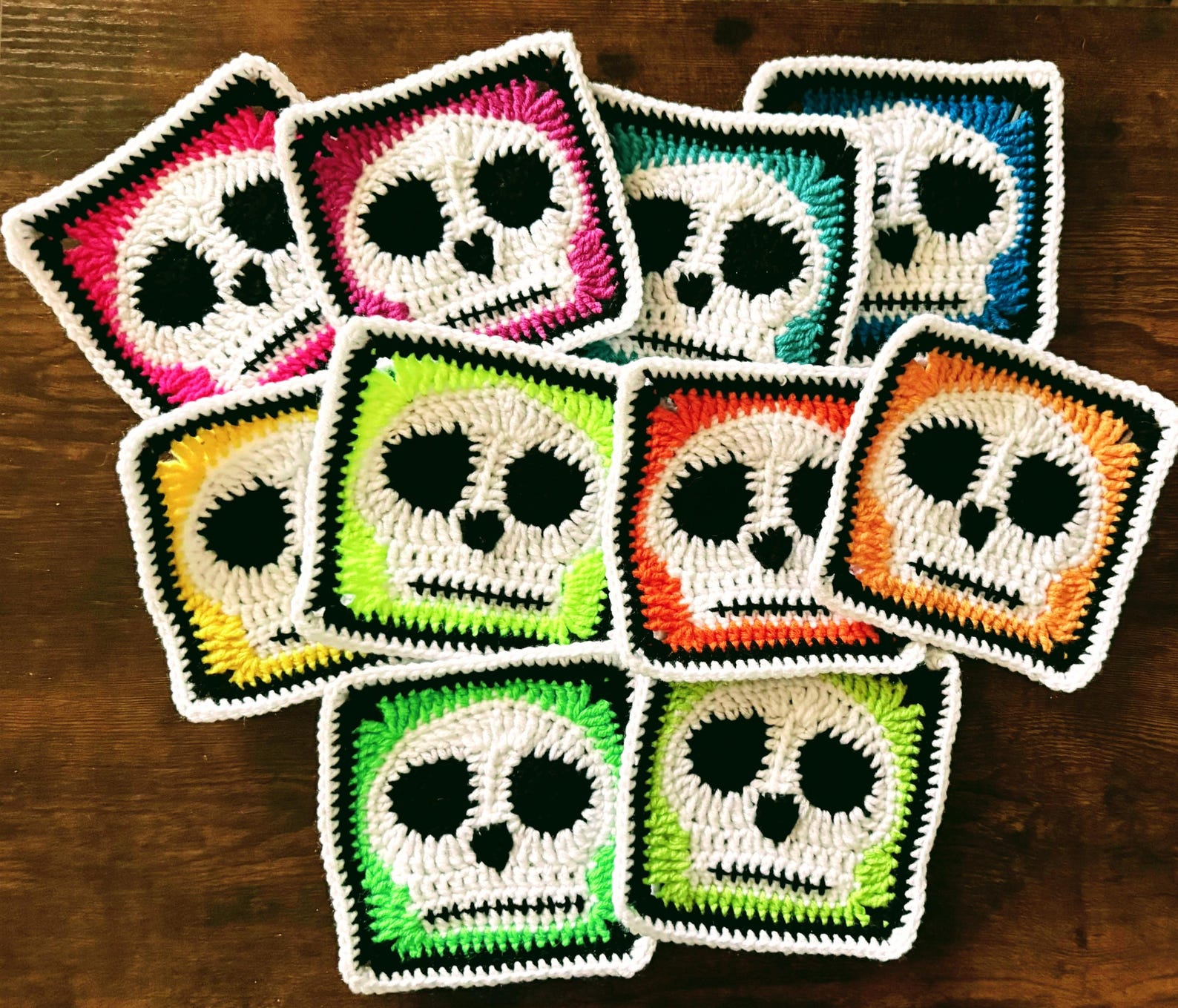 Bone Face Granny Square - Etsy