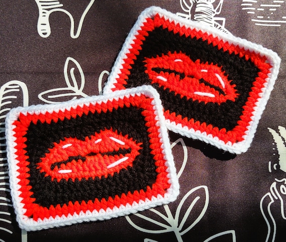 Hot Lips Granny Rectangle - Etsy