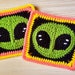 Alien Head Granny Square - Etsy