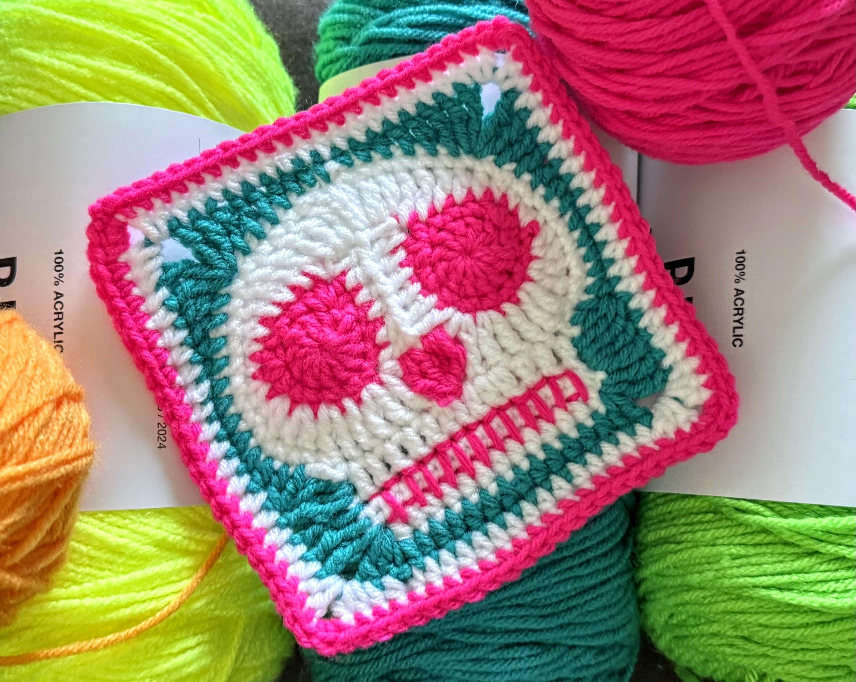 Bone Face Granny Square - Etsy