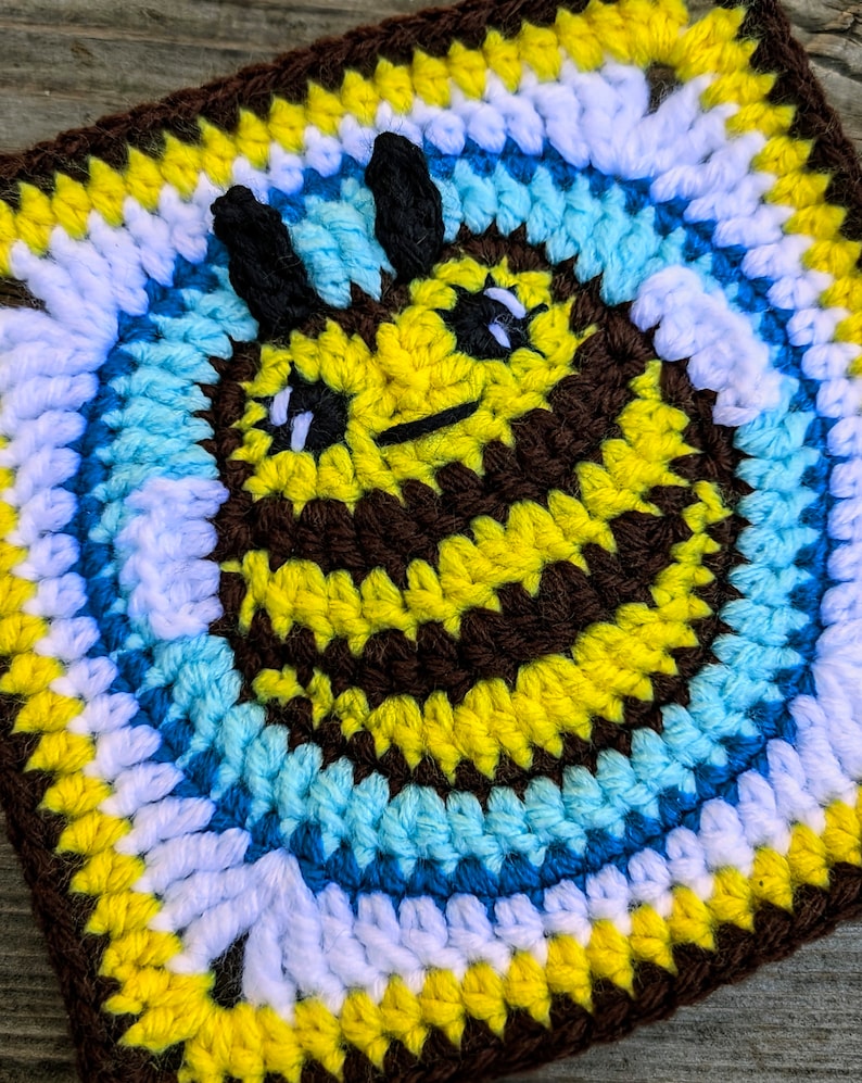 Chonky Bee Granny Square - Etsy