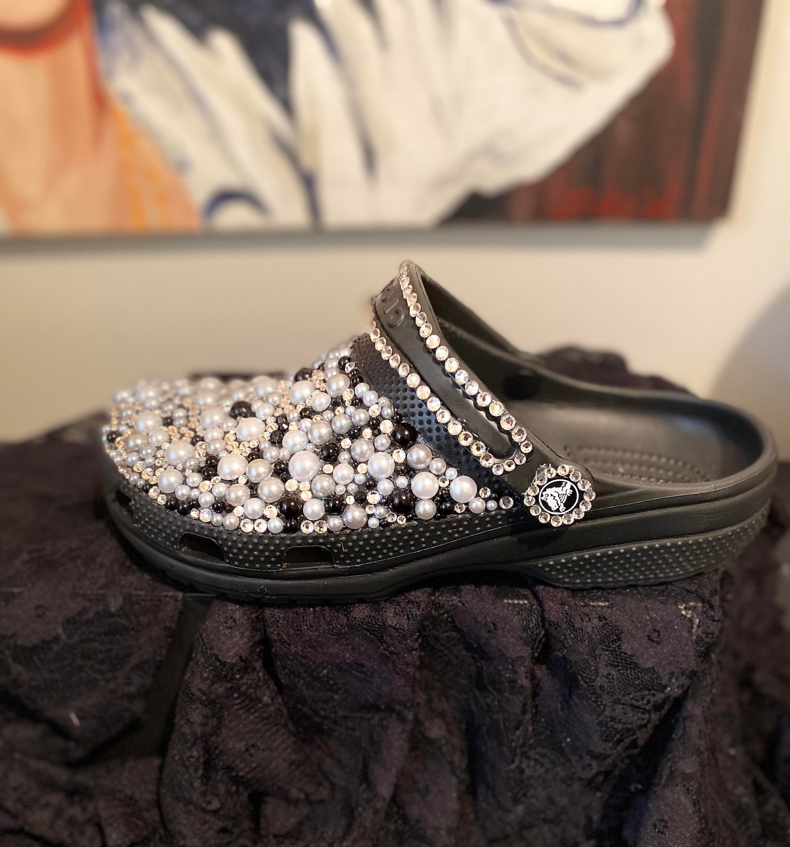 Blinged Crocs With Pearls and Rhinestones - Etsy