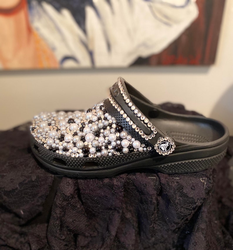 Blinged Crocs With Pearls and Rhinestones - Etsy