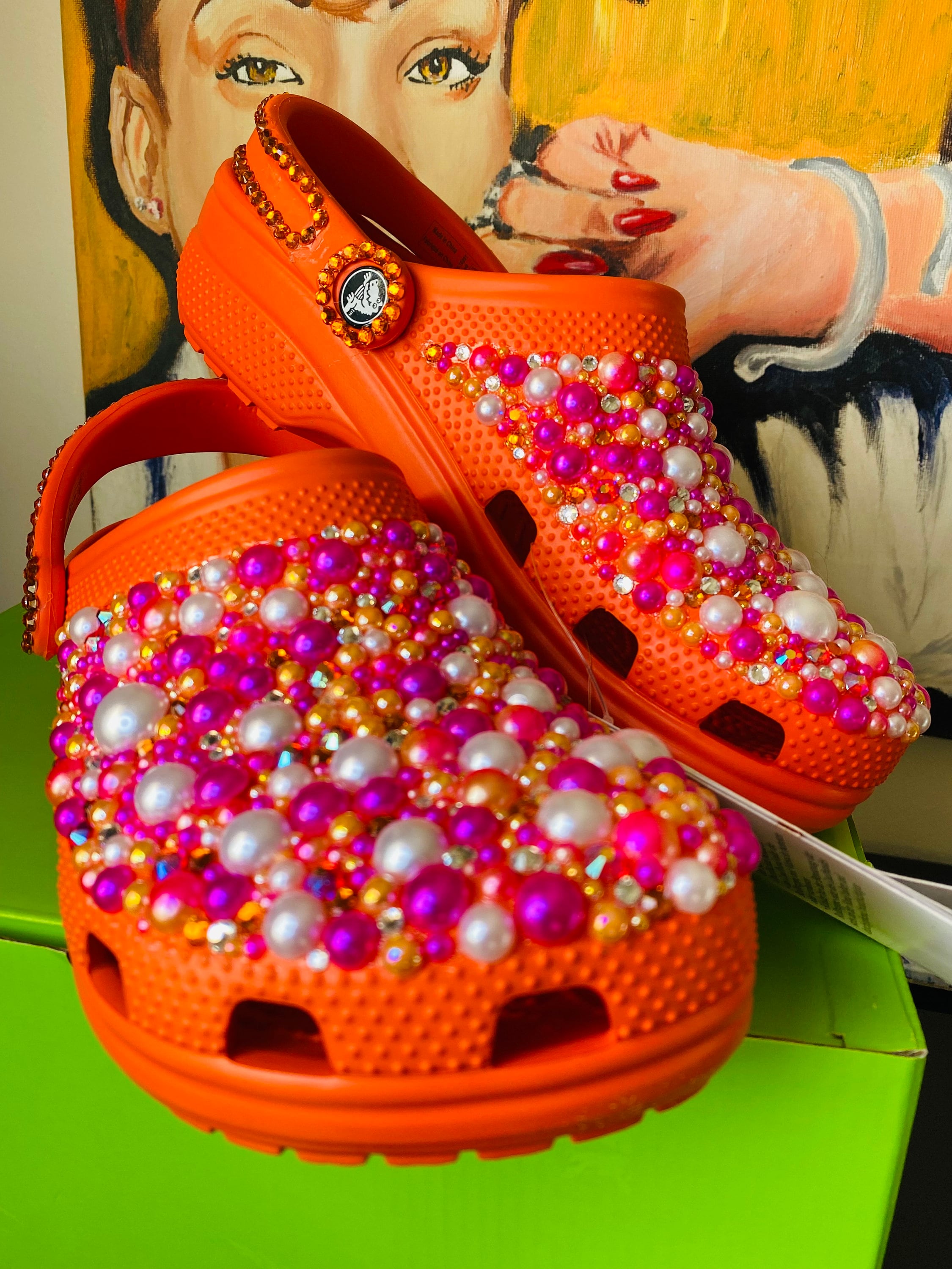 Blinged Crocs With Pearls and Rhinestones - Etsy