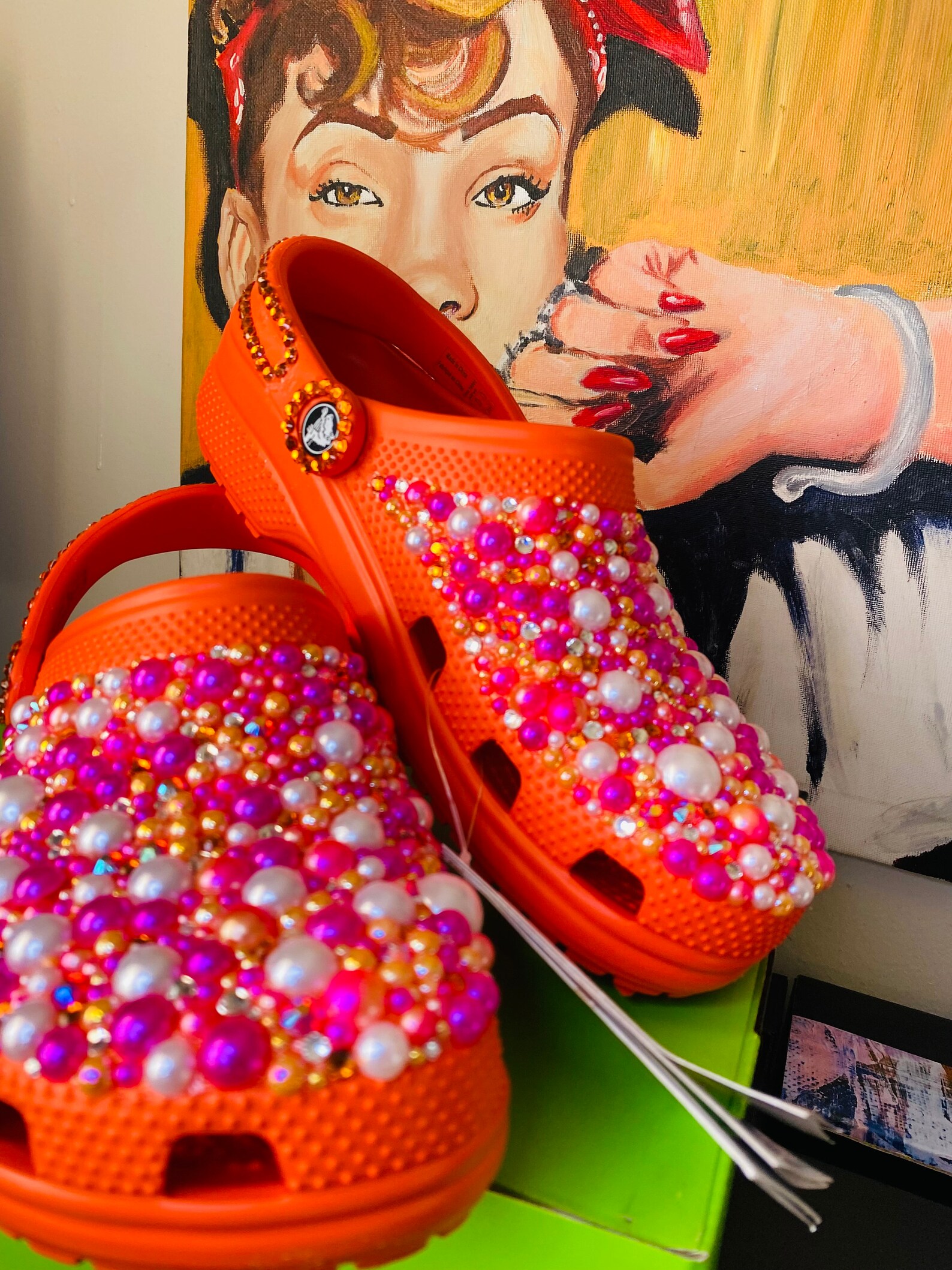 Blinged Crocs With Pearls and Rhinestones - Etsy