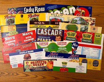 CAN and CRATE LABELS Vintage Images Instant Download Digital Collage ...