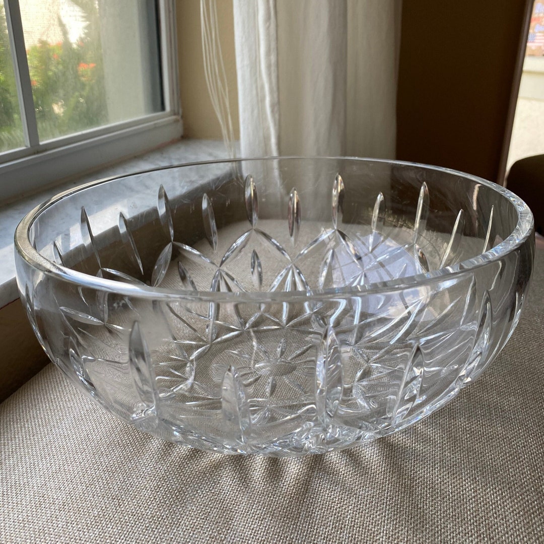 Crystal BROCK 10” Contemporary Large Vintage Bowl - Etsy