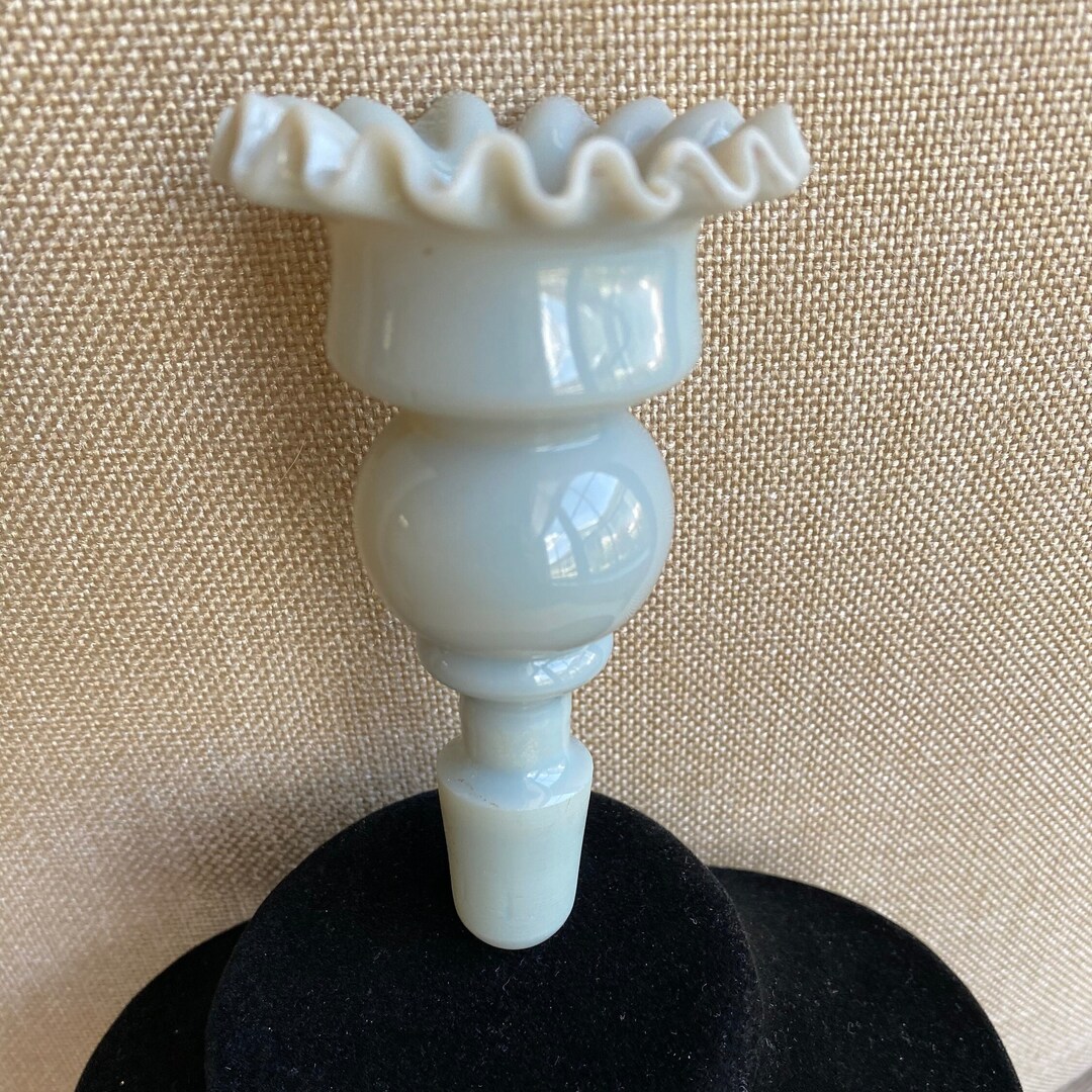 Antique Opalene Perfume/cologne Ruffle Rim Topper RARE - Etsy