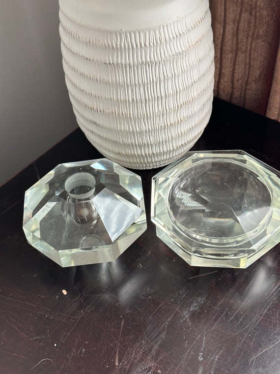 Vintage led crystal faceted octagon shape perfume bot… - Gem