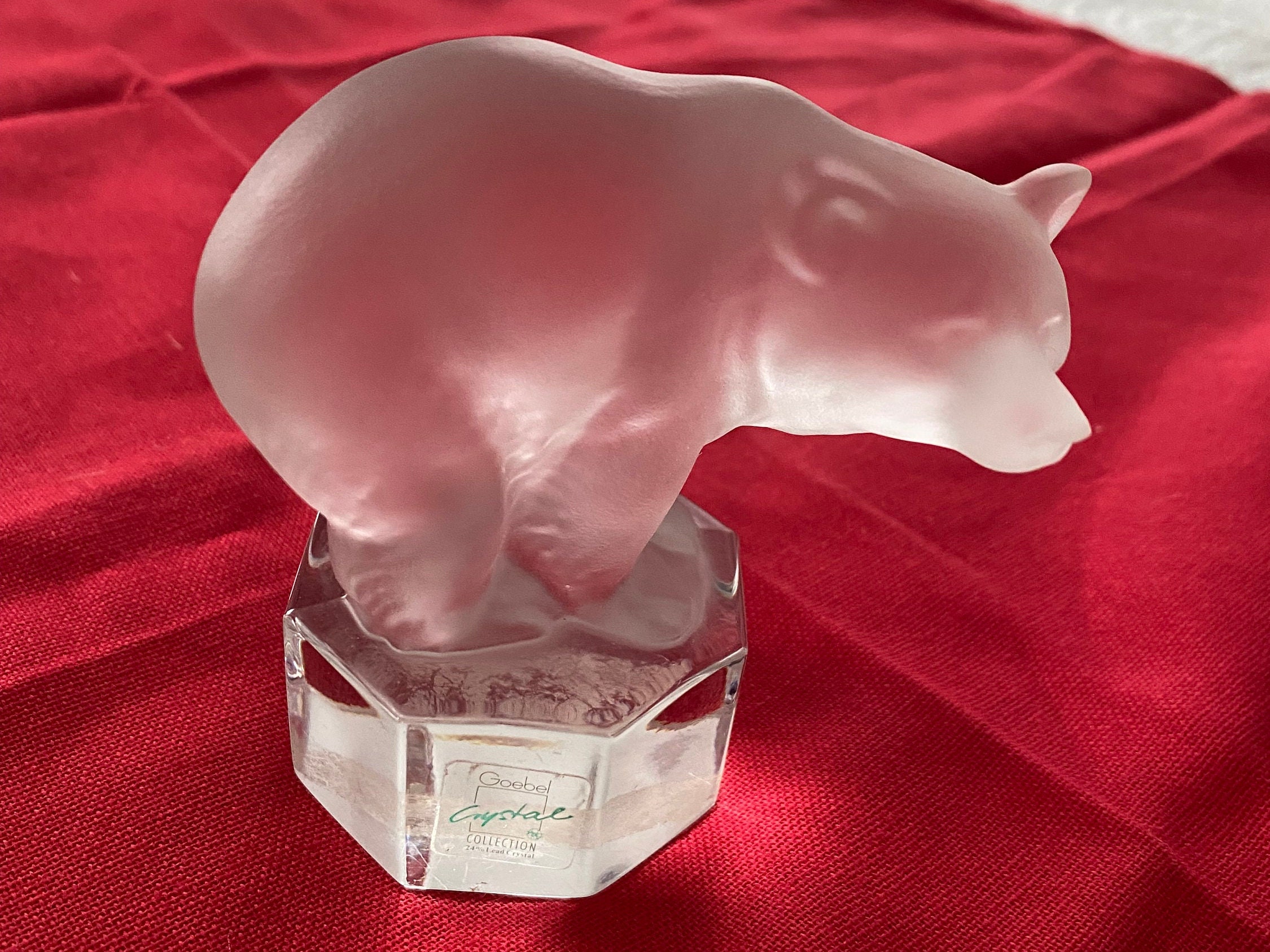 Vintage Goebel Crystal Glass Polar Bear Figurine (crystale Collection ...