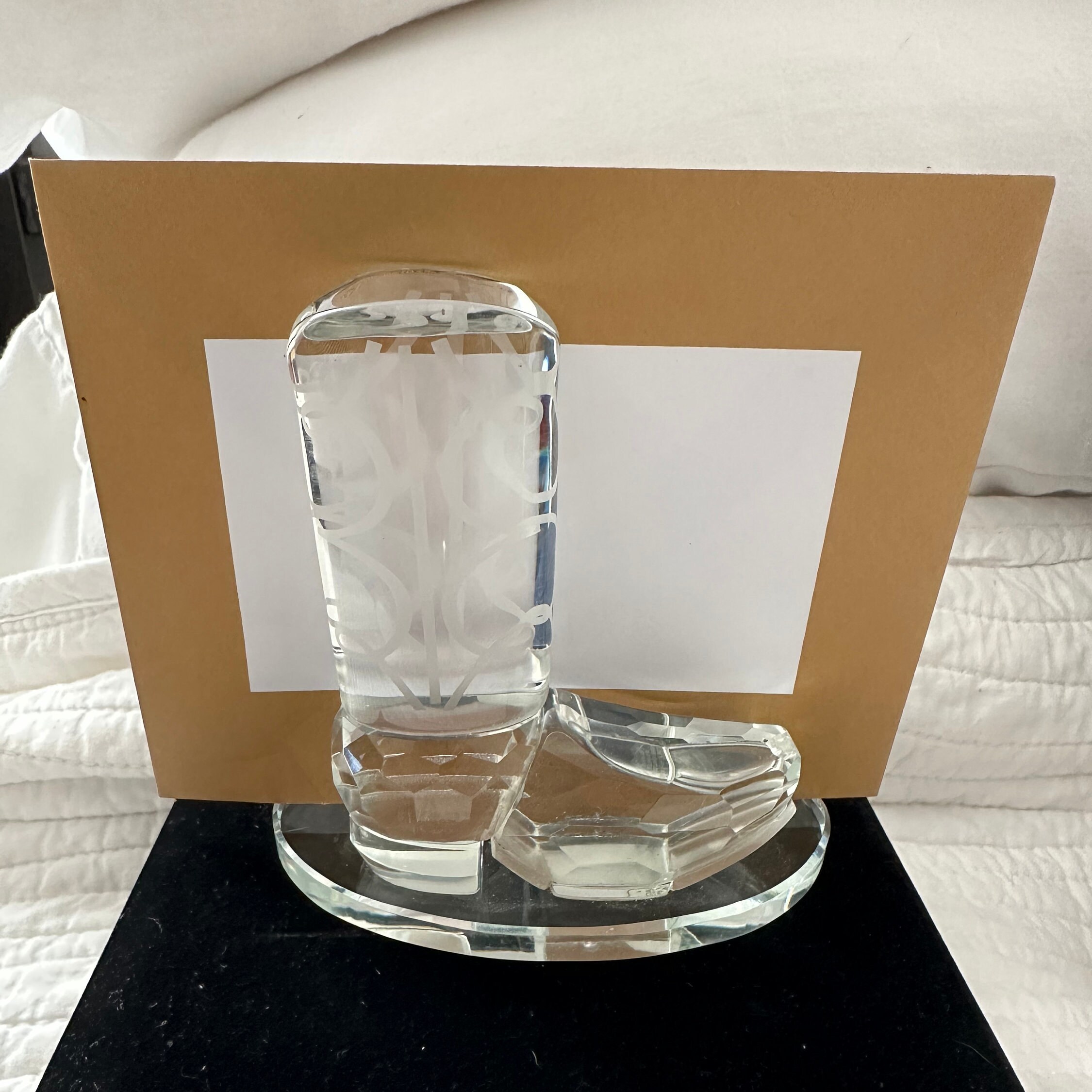 Crystal Cowboy Boots Letter Holder/paperweight. - Etsy