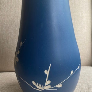 Asian Ceramic Pottery Mid Night Blue Carved Flower Pattern 9 Vase - Etsy