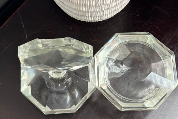 Vintage led crystal faceted octagon shape perfume bot… - Gem