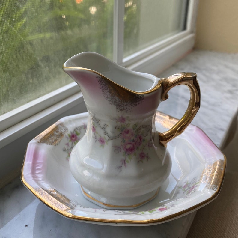 Vintage Lefton China Small Pitcher With Bowl No. 1937 - Etsy