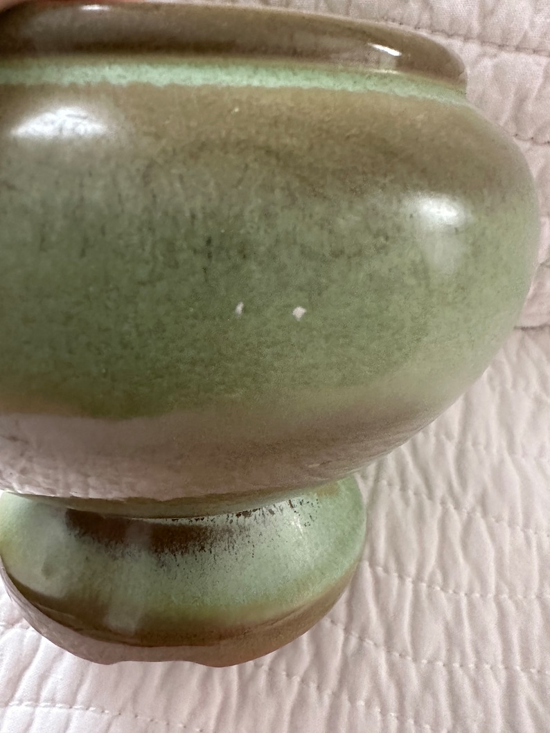 Vintage Frankoma Pottery Prairie Green Footed Planter 22S MCM - Etsy