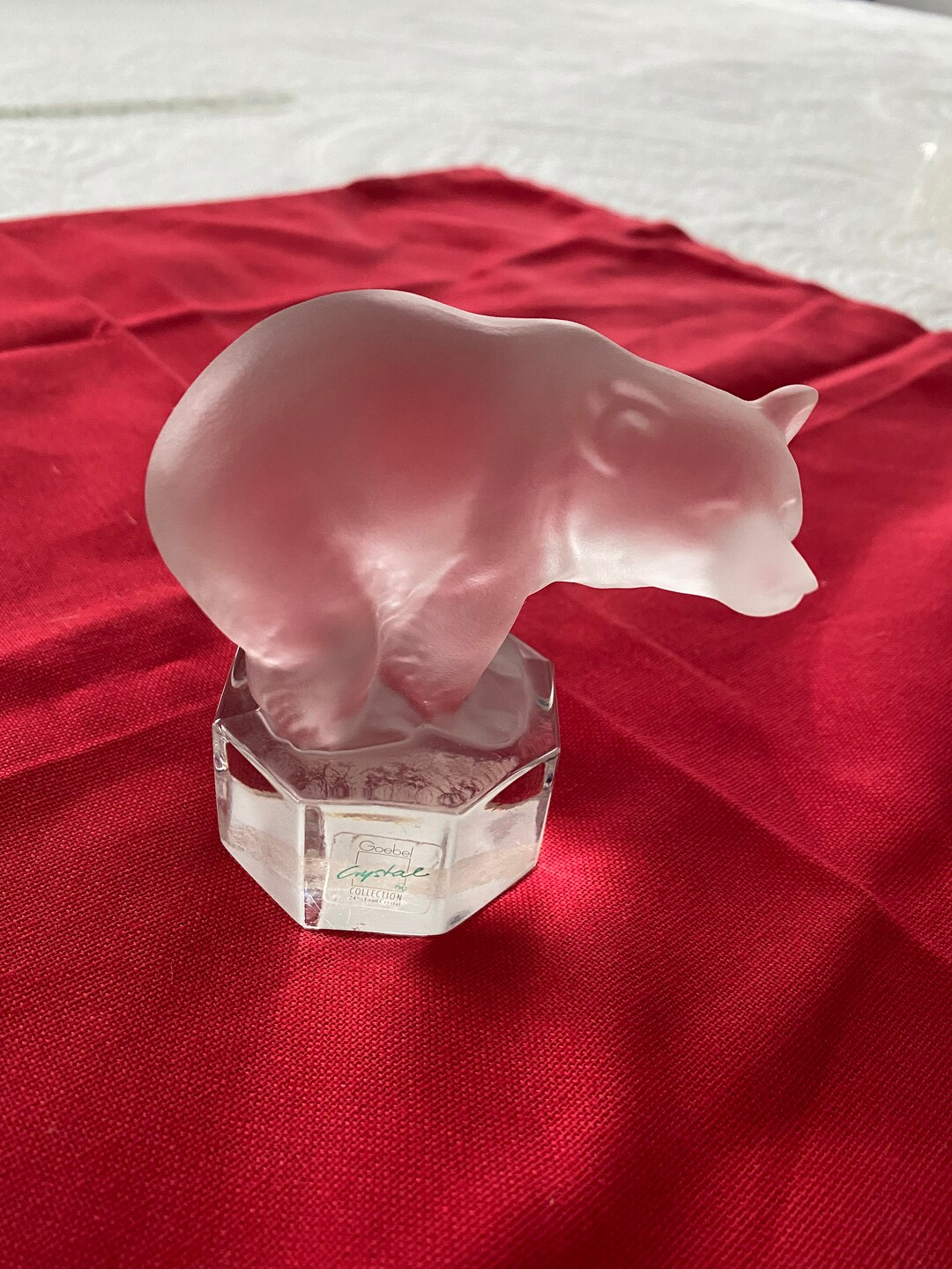 Vintage Goebel Crystal Glass Polar Bear Figurine (crystale Collection ...