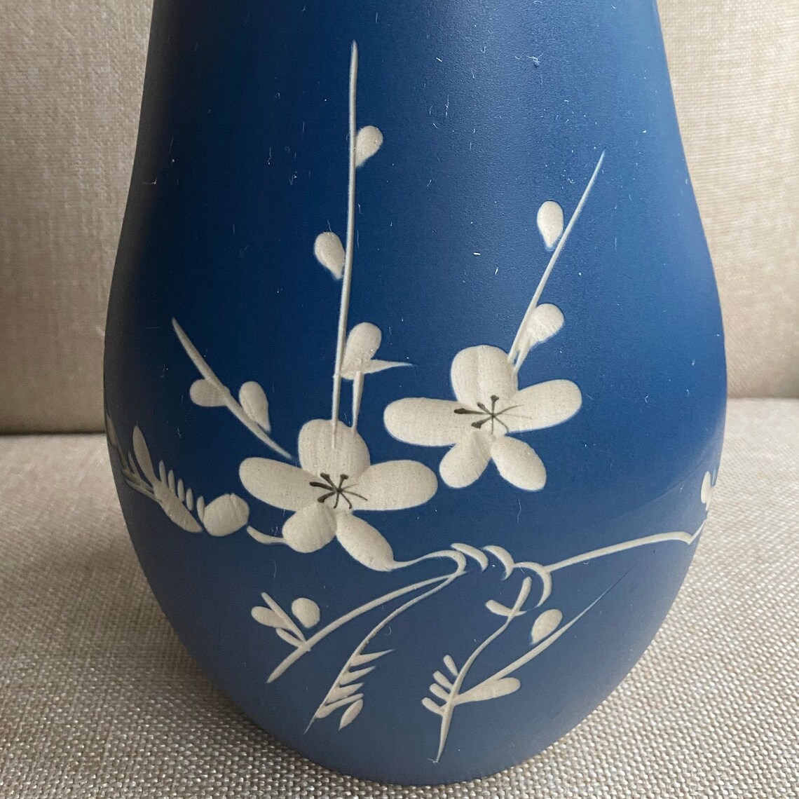 Asian Ceramic Pottery Mid Night Blue Carved Flower Pattern 9 - Etsy
