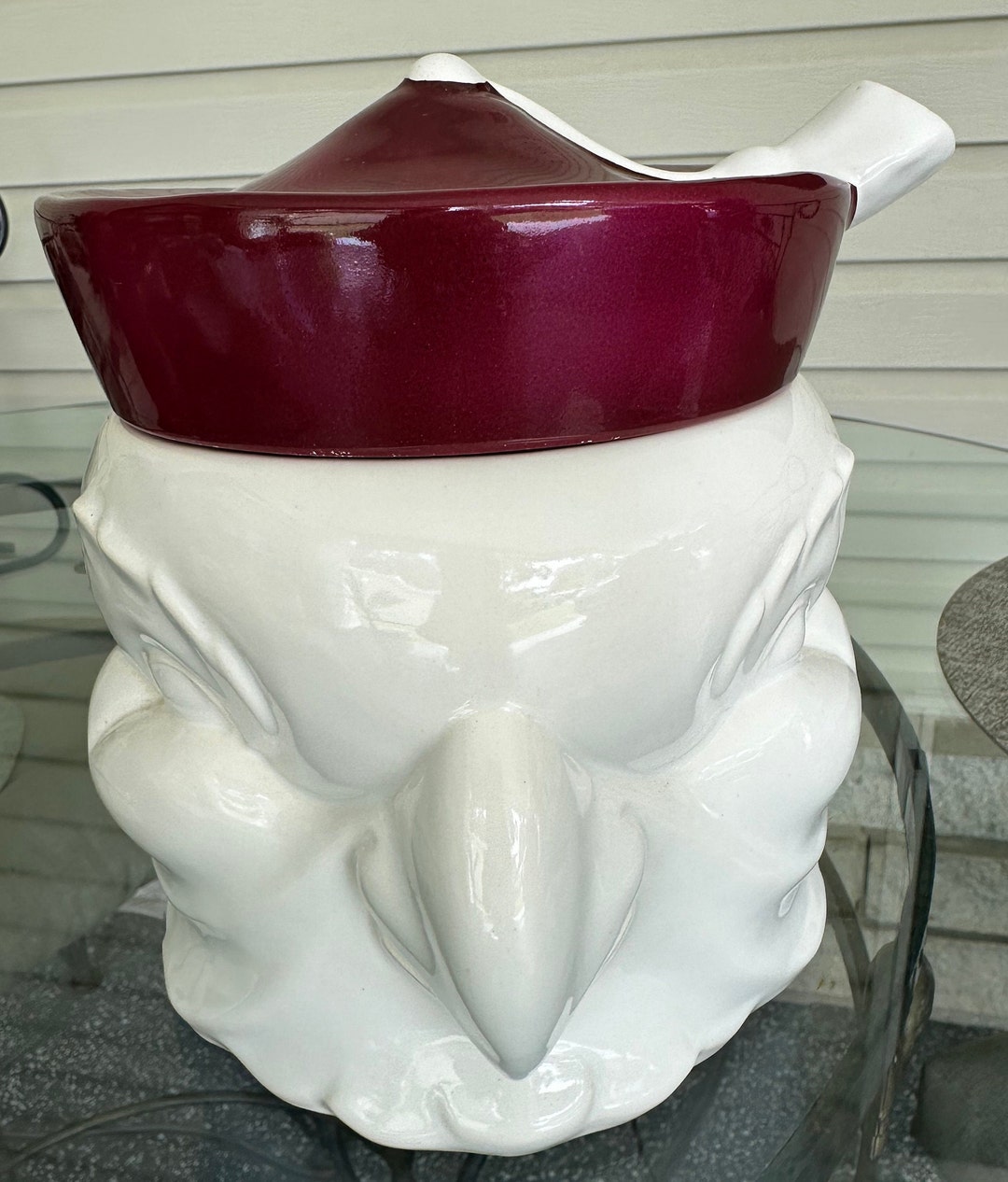 Goebel Parrot Cookie Jar Maroon Cap/lid With Tasel West Germany RARE - Etsy