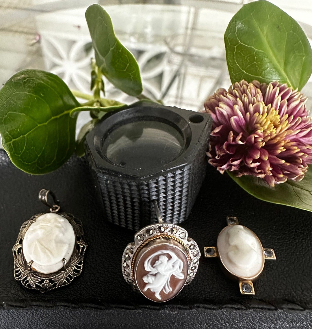 Antique Cameo Shell Variety Assortment Pendants Lot of 3 - Etsy