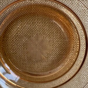 Vintage Elegant Etched Glass Rolled Edge 11 Center Piece Clear Peach ...