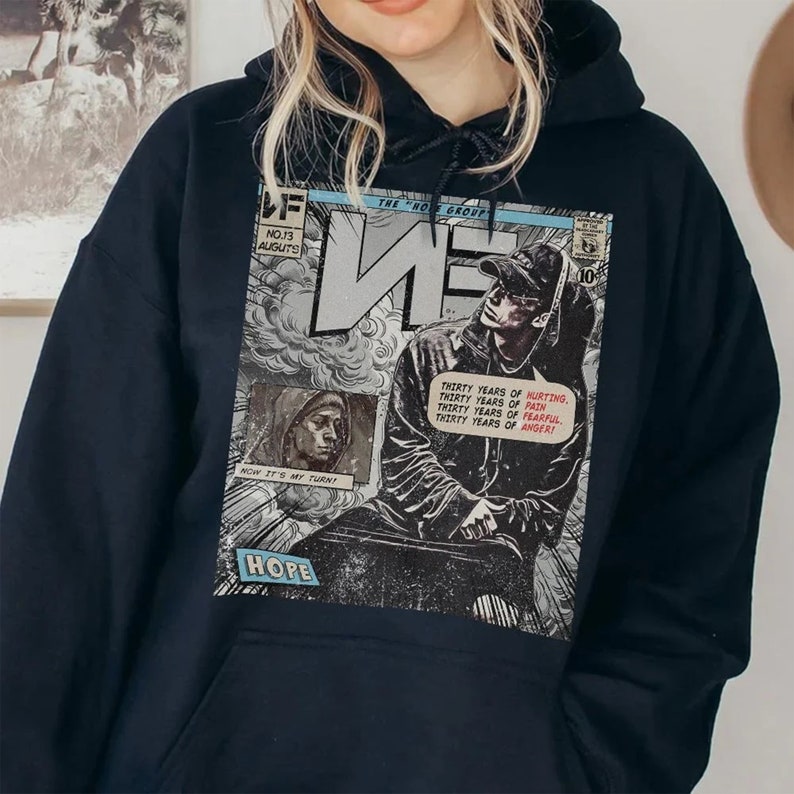 Nf Comic Shirt, 90S Vintage Merch Book Art Nf Hope Album World Tour ...