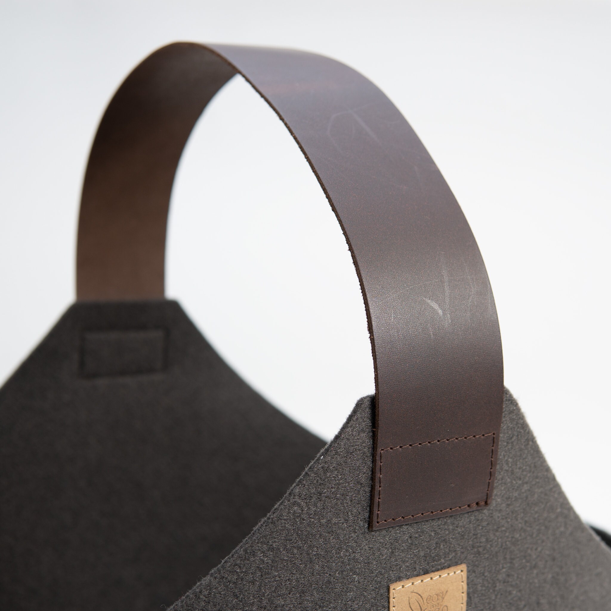 Filz Holzkorb für Kaminholz [60 L] Kaminholzkorb aus upcycling rPET ...