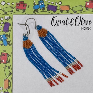 Miss Charlene Hand Beaded Fringe Colored Pencil Earrings - Etsy