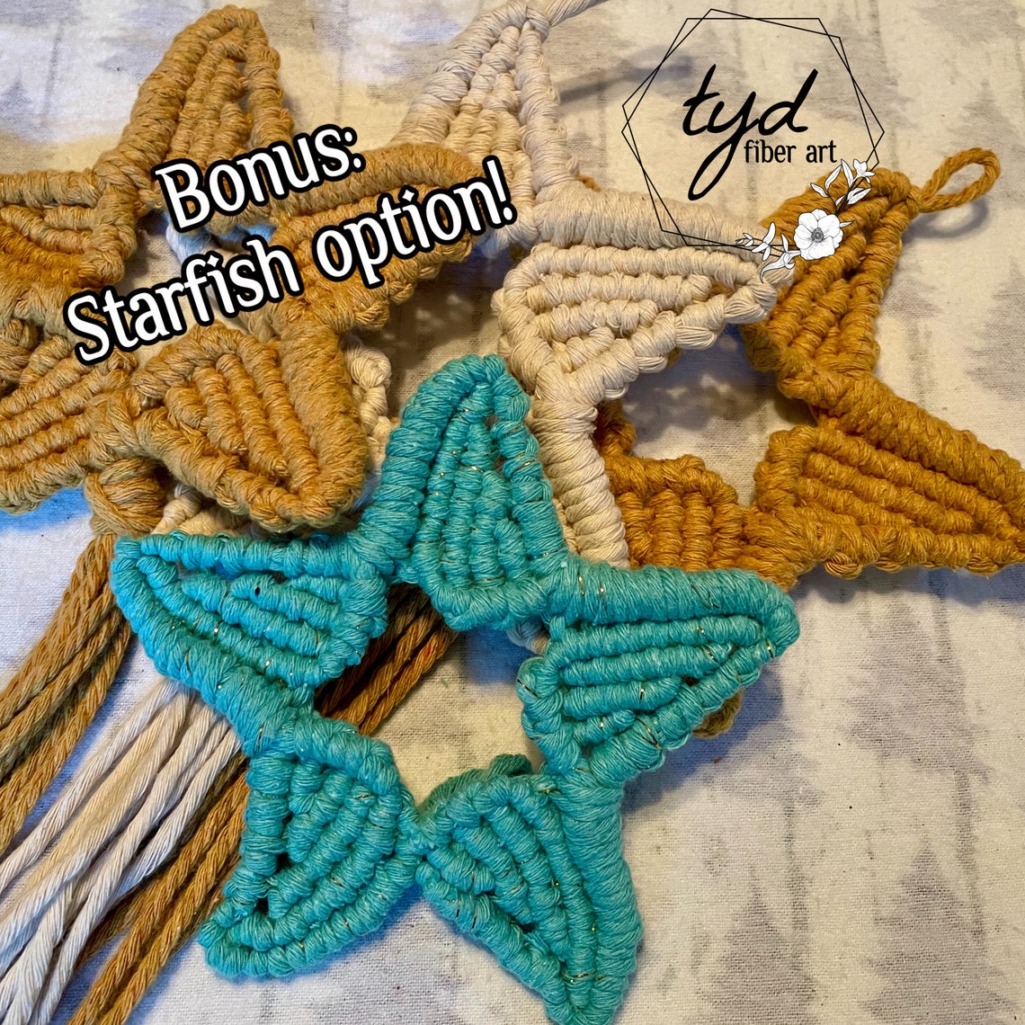 Macrame Shooting Star PDF Tutorial With Bonus Starfish Option - Etsy