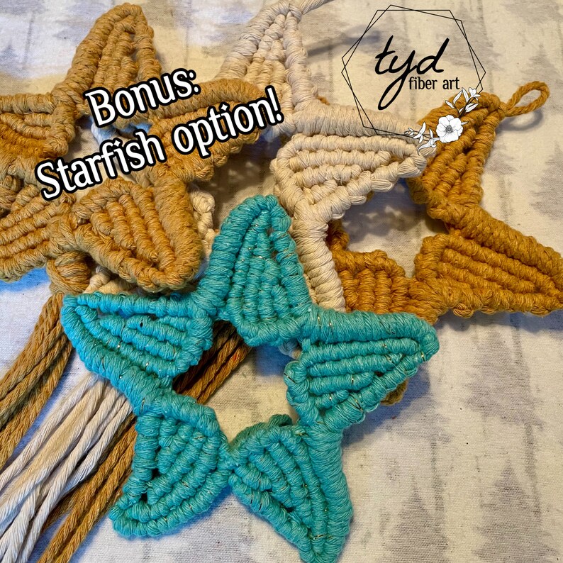 Macrame Shooting Star PDF Tutorial With Bonus Starfish Option - Etsy