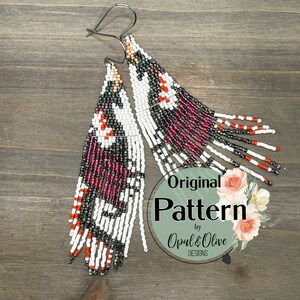 Drayce, Dragon Fringe Earrings Original Pattern by Opal and Olive ...