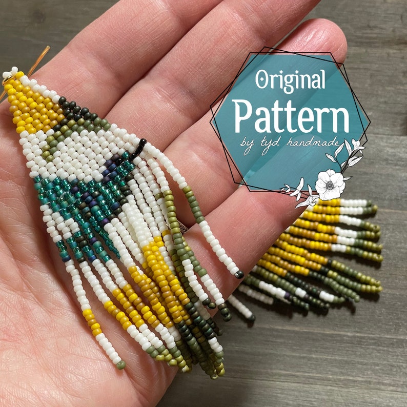 Ava Fringe Earrings Pattern - Etsy