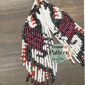 Drayce, Dragon Fringe Earrings Original Pattern by Opal and Olive ...