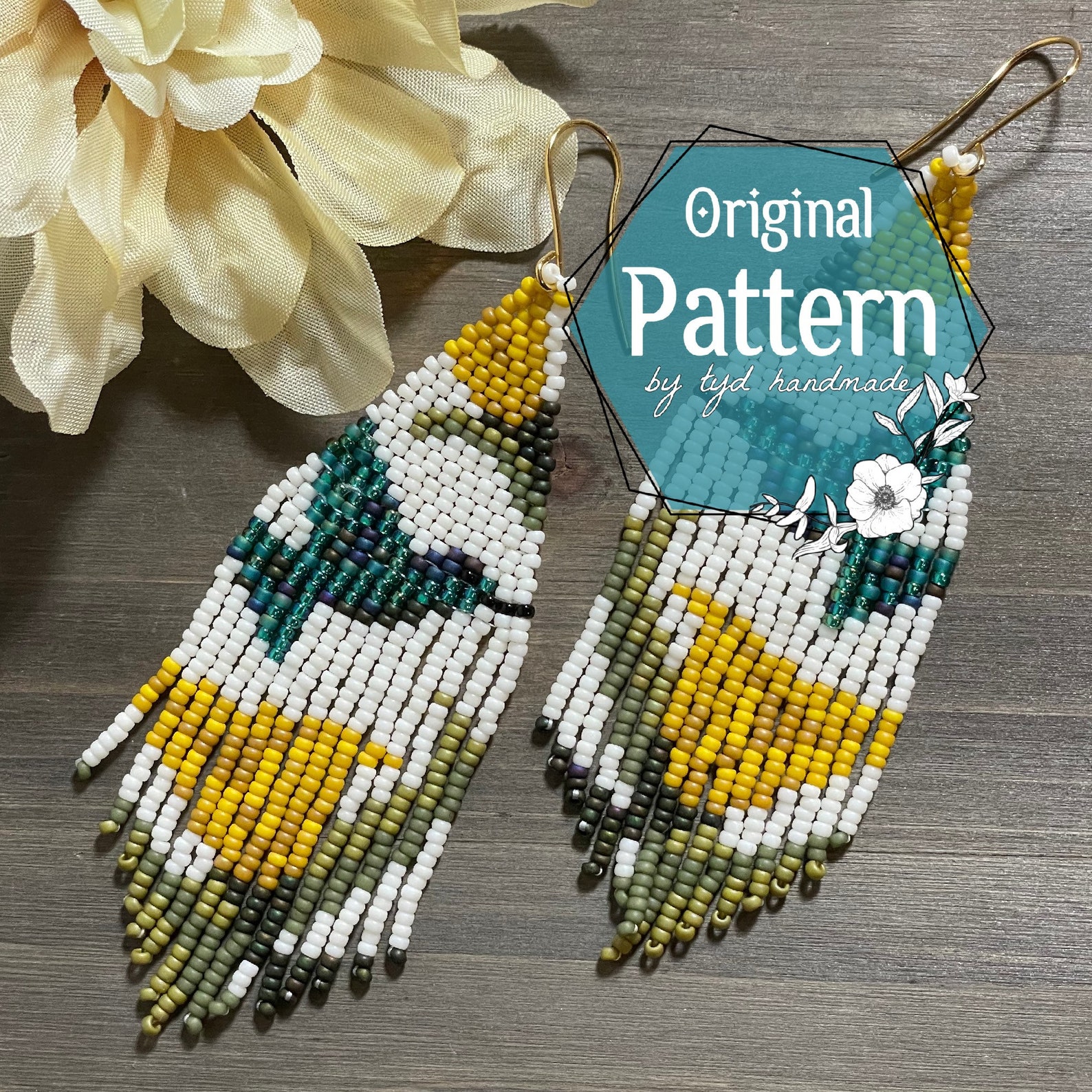 Ava Fringe Earrings Pattern - Etsy