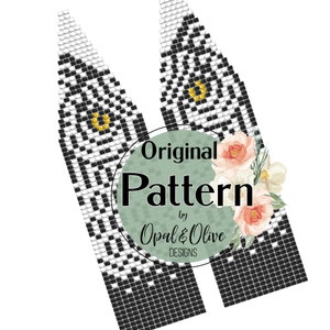 Jenna Night Owl Fringe Earrings Pattern - Etsy