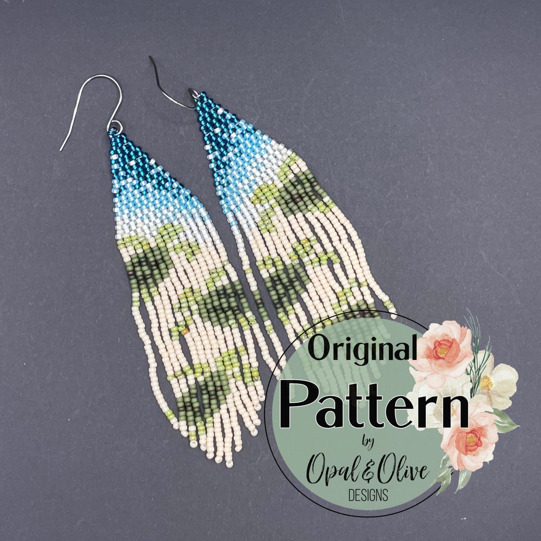 Marina Fringe Earrings Pattern by Opal and Olive Designs - Etsy