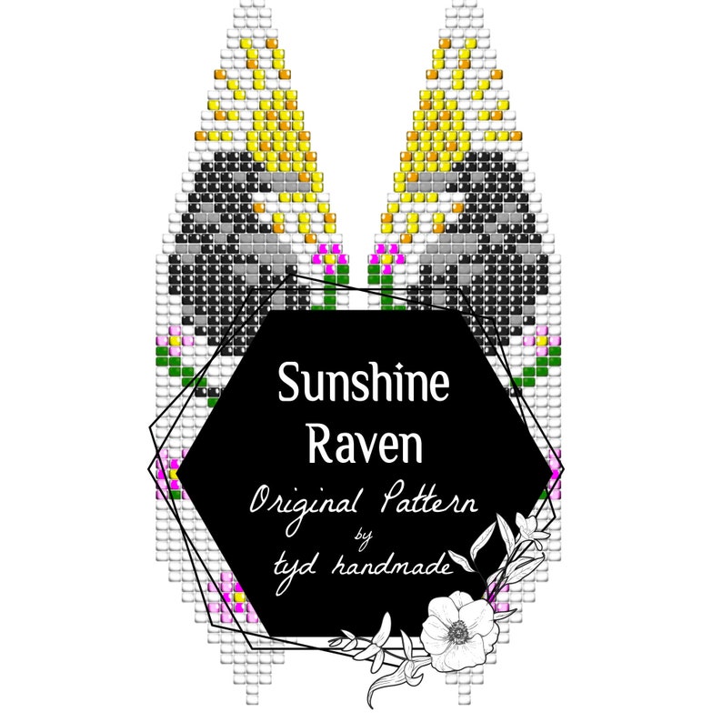 Sunshine Raven Fringe Earrings Pattern by Tyd Handmade - Etsy