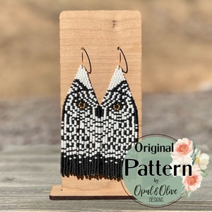 Jenna Night Owl Fringe Earrings Pattern - Etsy